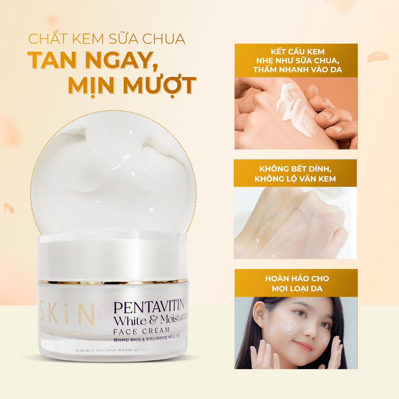 PENTAVITIN WHITE & MOISTURIZING - Kem Dưỡng Trắng Da và Cấp Ẩm Chuyên ...